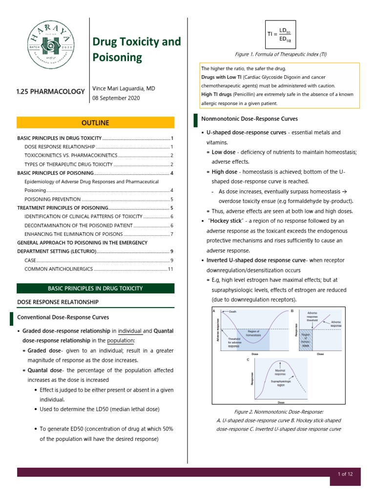 Drug Toxicity and Poisoning Overview | PDF | Dose (Biochemistry ...