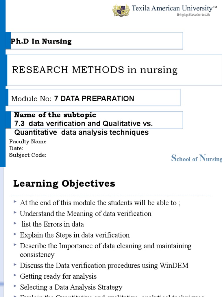 RESEARCH METHODS in Nursing | PDF | Qualitative Research | Validity ...