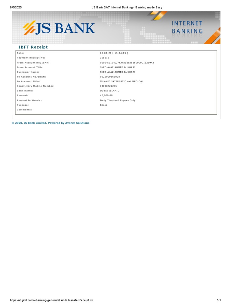 JS Bank 24 - 7 Internet Banking - Banking Made Easy | PDF | Business ...