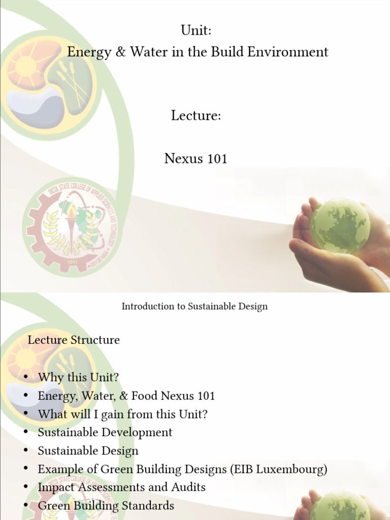 MODULE 1 Nexus Approach | PDF | Green Building | Sustainable Design