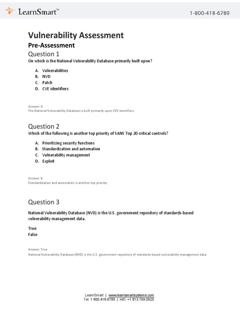 Vulnerability Assessment Tools and Databases | PDF | Vulnerability ...