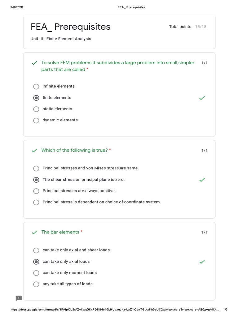 FEA - Prerequisites: To Solve FEM Problems, It Subdivides A Large ...