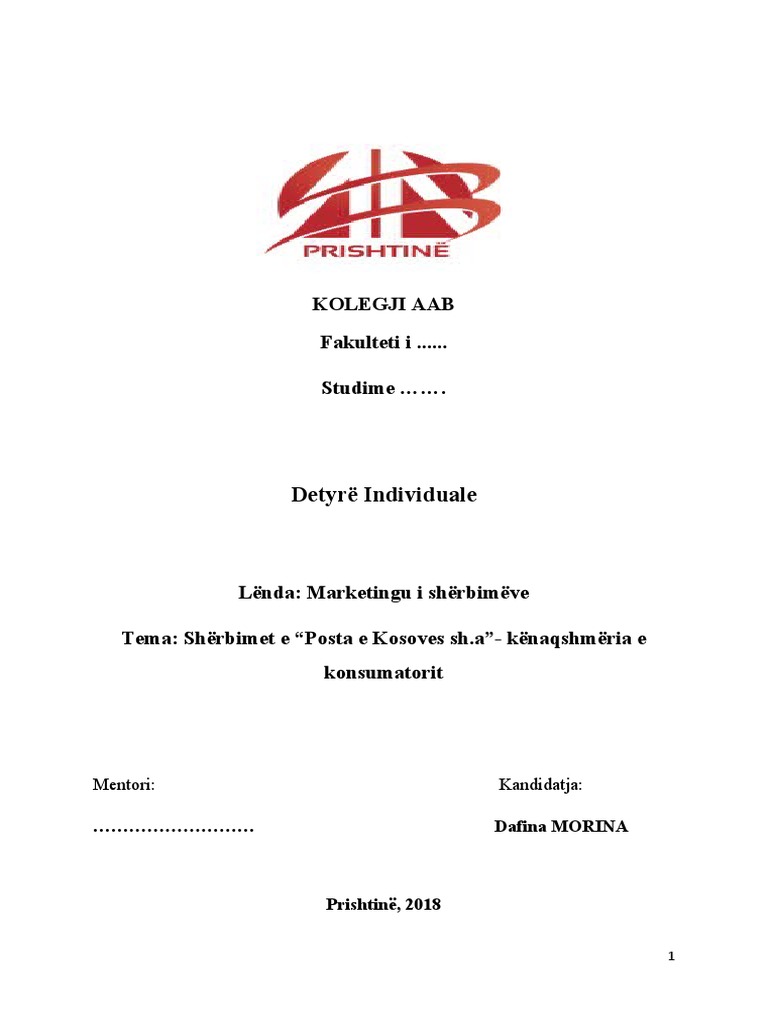 Punim Individuale-Detyra 2 | PDF