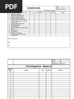 Monthly Fire Extinguisher Checklist | PDF