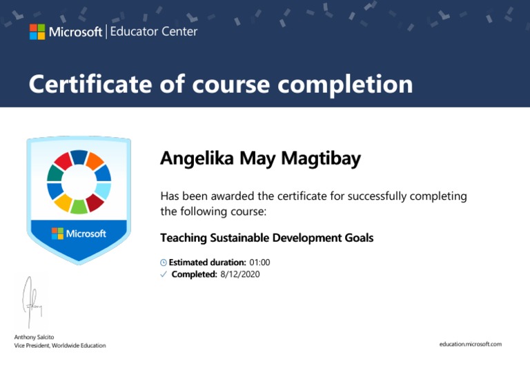 Microsoft Innovative Educator Certificate | PDF | Career & Growth