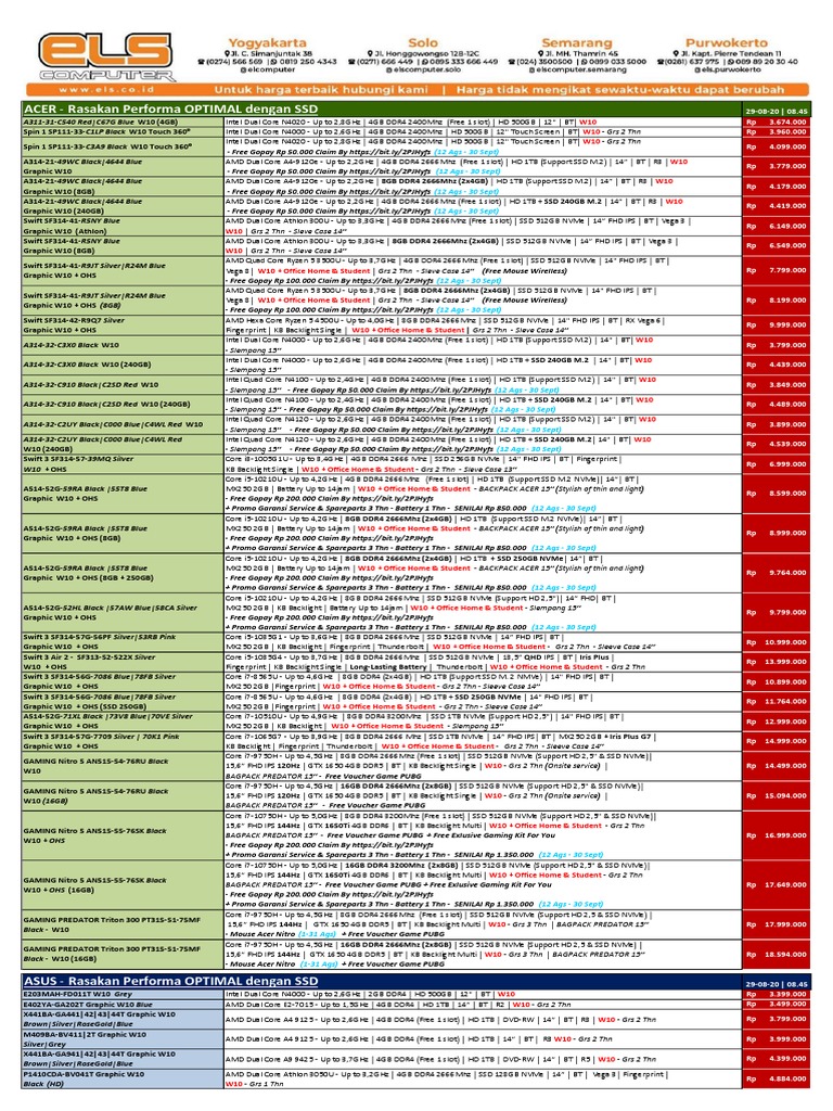 ACER - Rasakan Performa OPTIMAL Dengan SSD | PDF | Advanced Micro Devices | Central Processing Unit