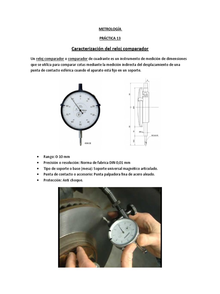 Caracterización del Reloj Comparador | PDF