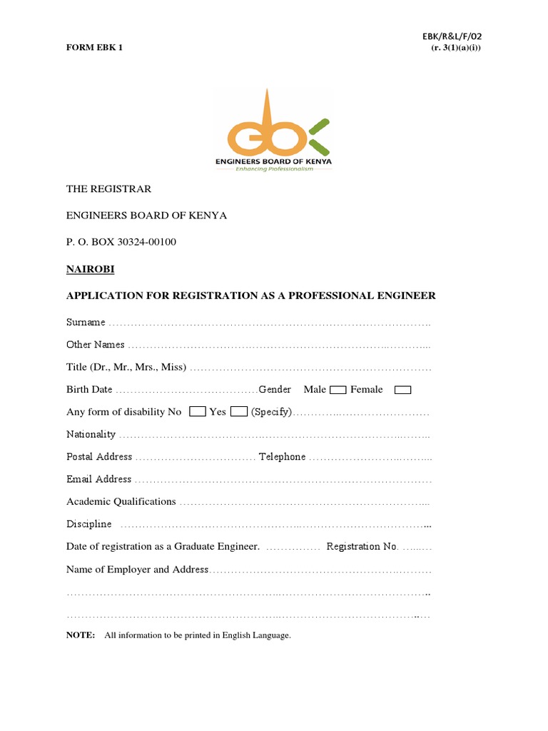 Professional Engineer Form PDF | PDF | Cheque | Government