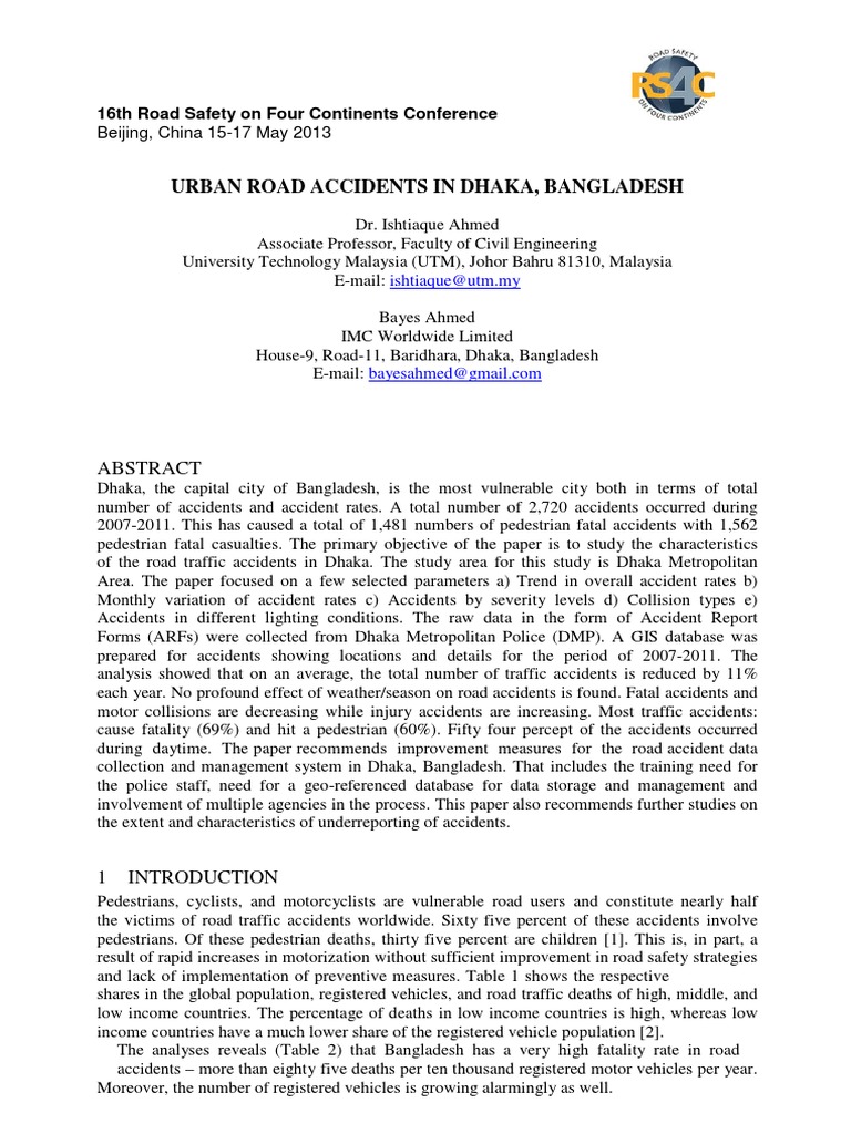 Fulltext01 PDF | PDF | Traffic Collision | Road Traffic Safety