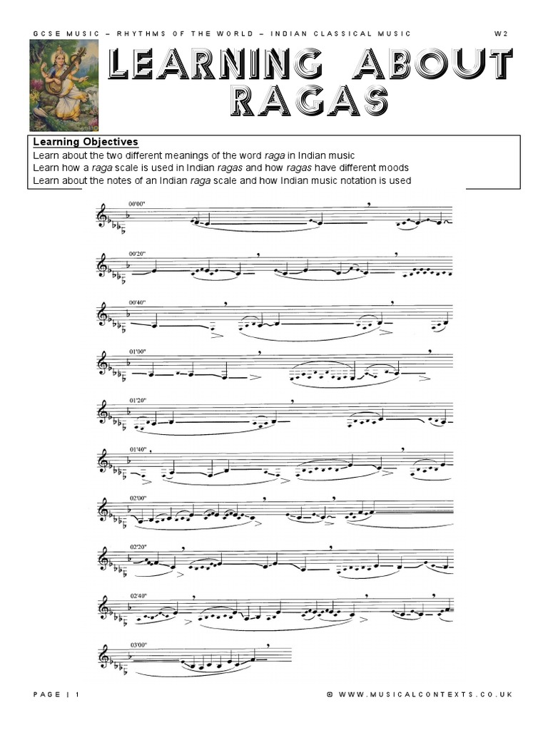 2b Learning About Ragas | PDF | Scale (Music) | Musical Notation