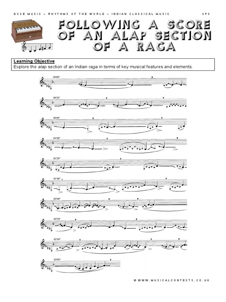 2a Following A Score of A Raga | PDF | Classical Music | Performing Arts