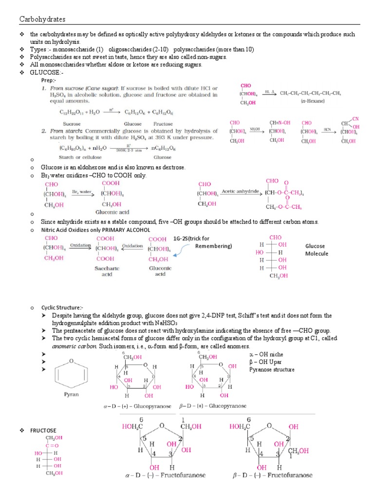 Carbohydrates: Anomeric Carbon. Such Isomers, I.e. | PDF | Biomolecular ...