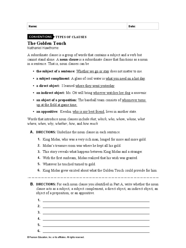 The Golden Touch: Nathaniel Hawthorne | PDF