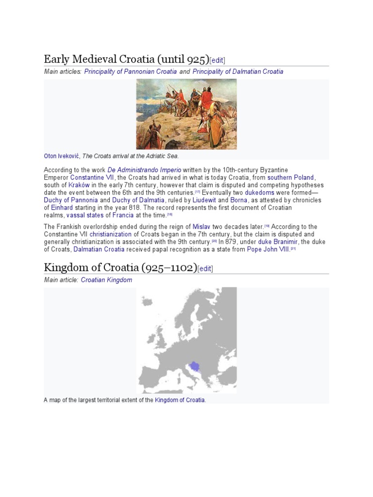 Early Medieval Croatia | PDF | Croats | Middle Ages