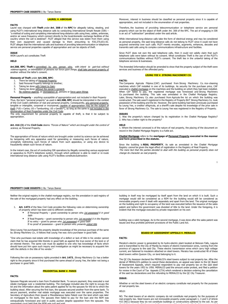 Property Digests | PDF | Mortgage Law | Foreclosure