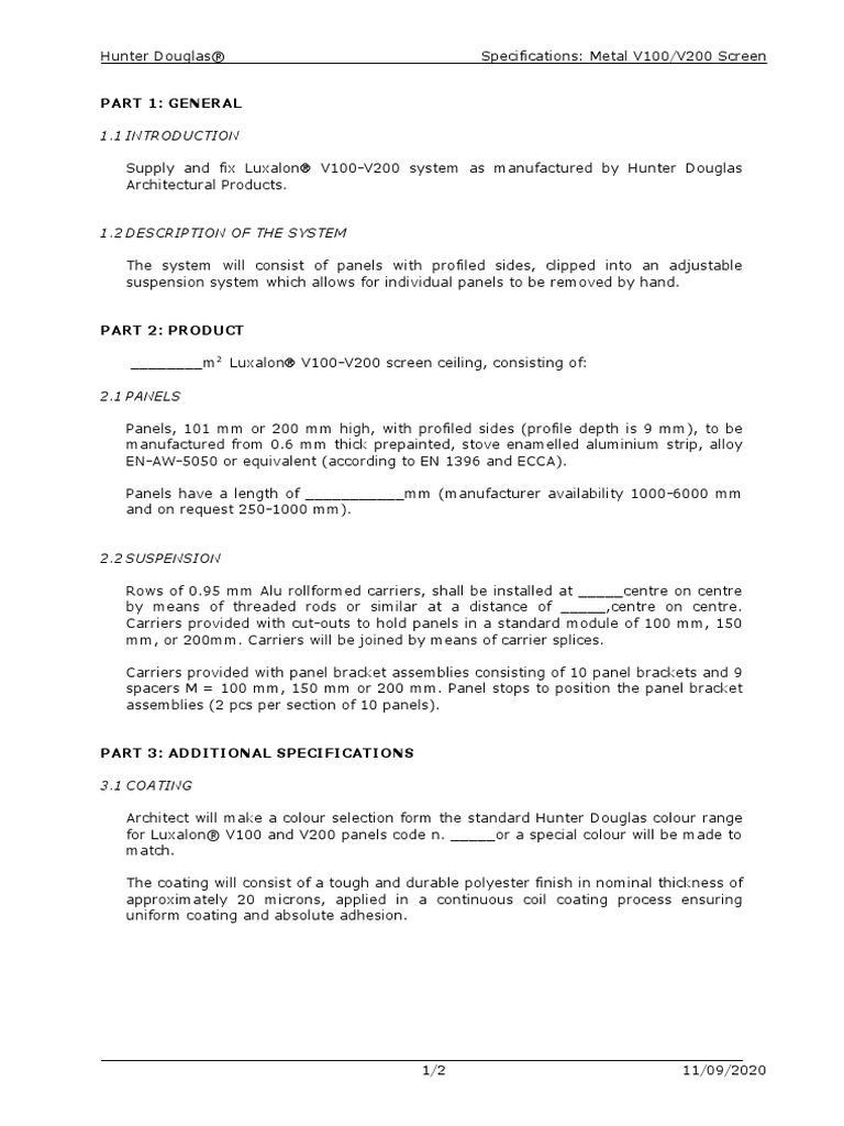 Specification - mV100V200Screen - EN | PDF