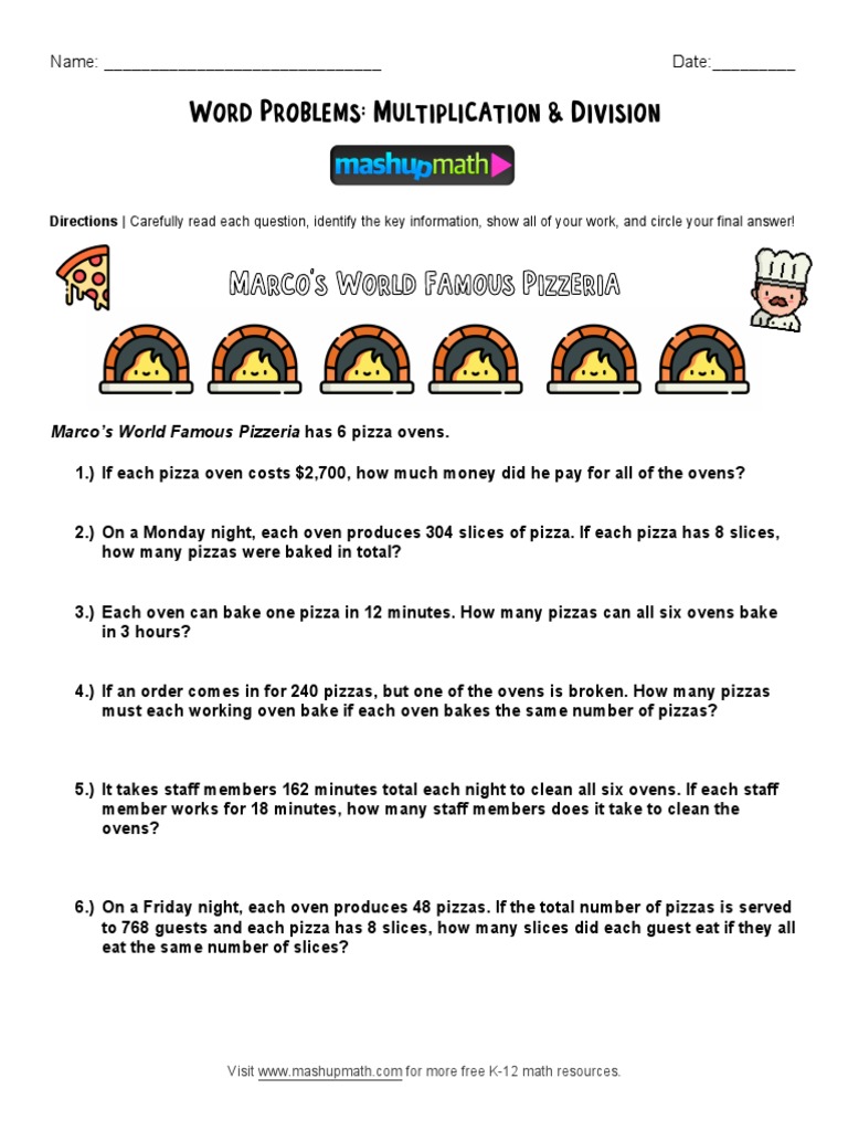 Grade 4 Multiplication & Division Problems | PDF