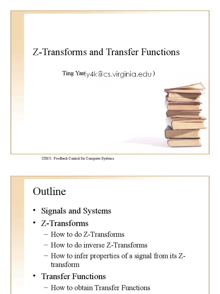 Z-Transforms and Transfer Functions | PDF | Functions And Mappings | Control Theory