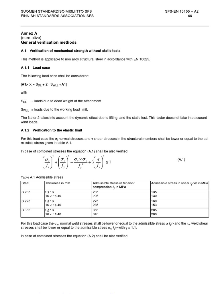 Anexo A - EN - 13155 PDF | PDF | Welding | Construction
