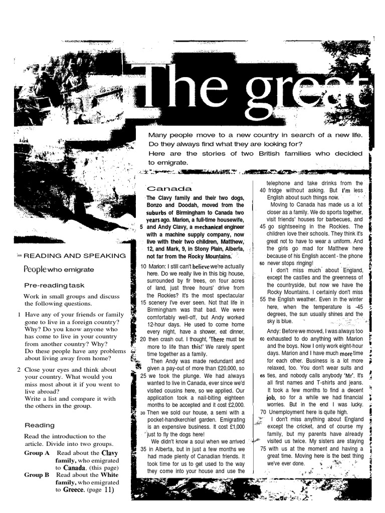 Reading. The Great Escape | PDF