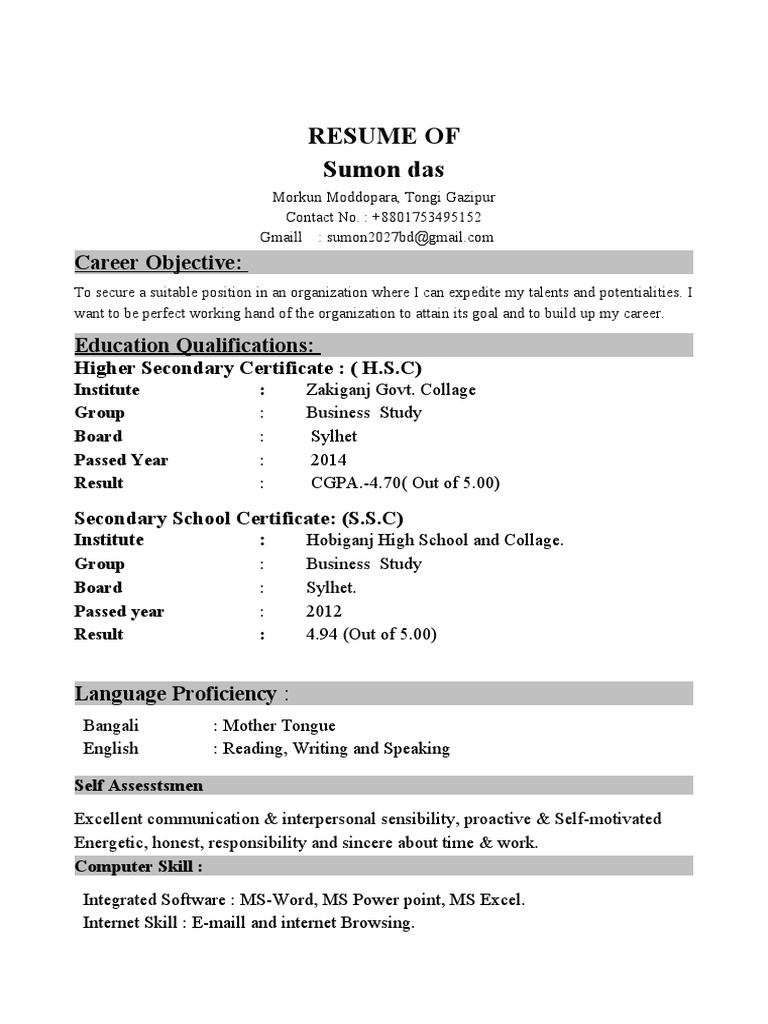 Sumon Das 2 | PDF | Career & Growth