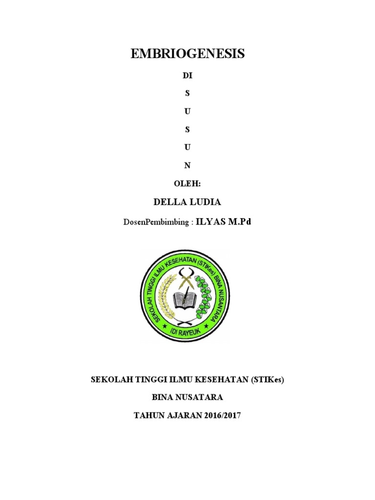 Proses Embriogenesis dan Tahapannya | PDF