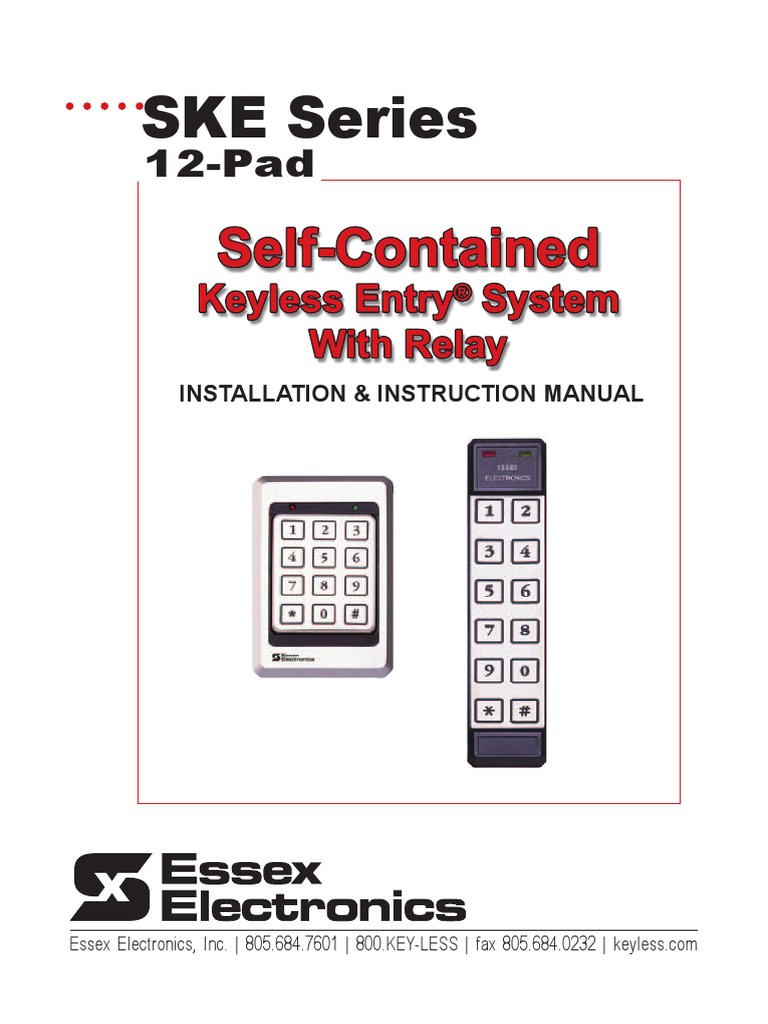 Ske Series: Installation & Instruction Manual | PDF | Relay | Power Supply