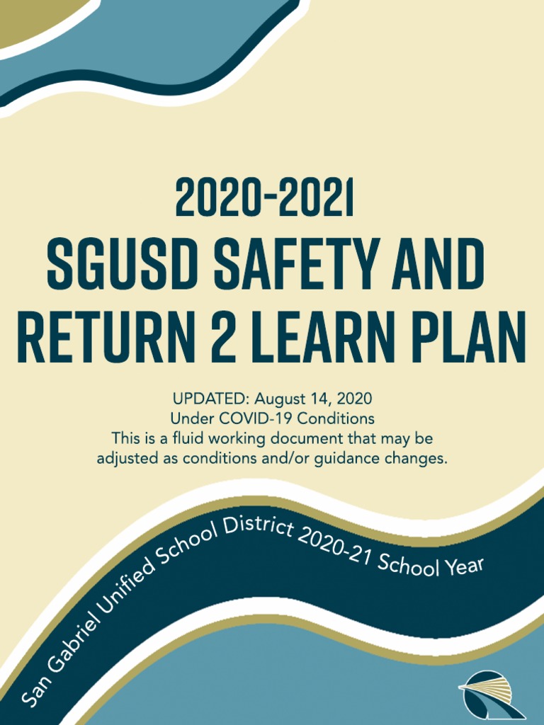 1 Sgusd Safety and Return To Learn Framework Final 7 29 2020 | PDF ...