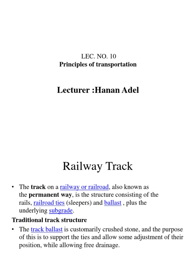 Lecturer:Hanan Adel: Principles of Transportation | Download Free PDF ...