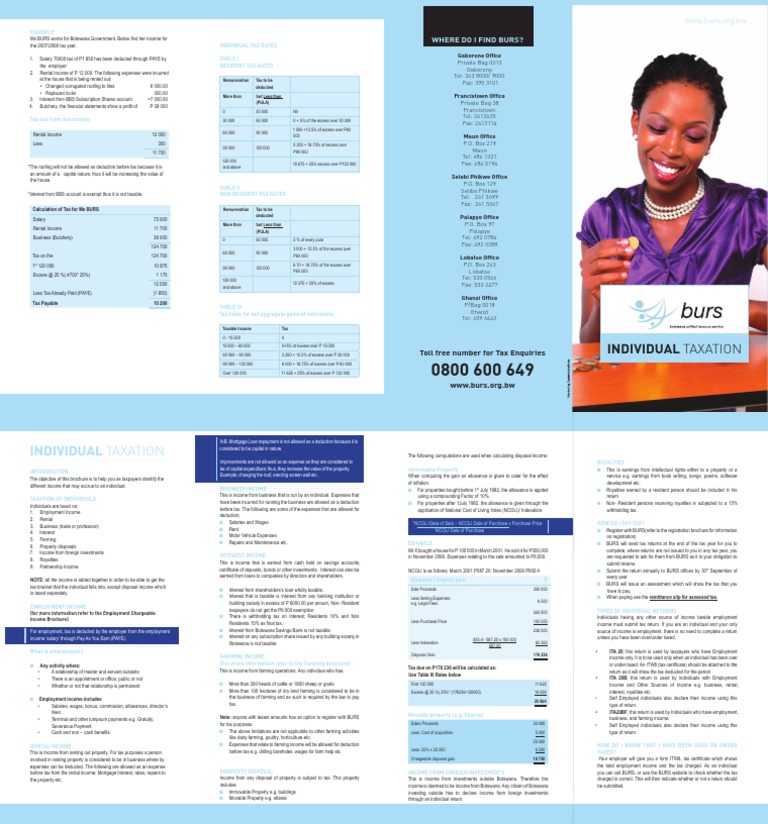 Burs - Tax Brochures 2 | PDF | Expense | Taxes