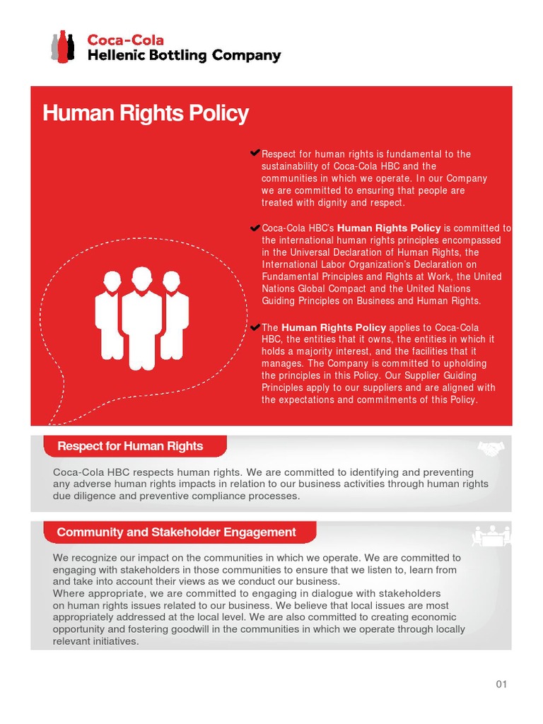 Coca-Cola HBC's Commitment to Upholding Core International Human Rights ...