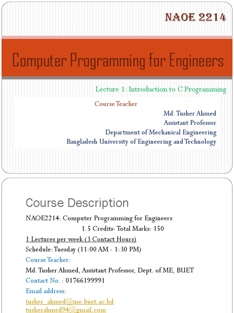 C Programming Basics for Engineers | PDF | Subroutine | Reserved Word
