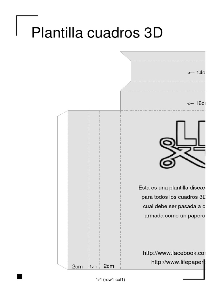 Plantilla de Cuadros 3D para Imprimir | PDF