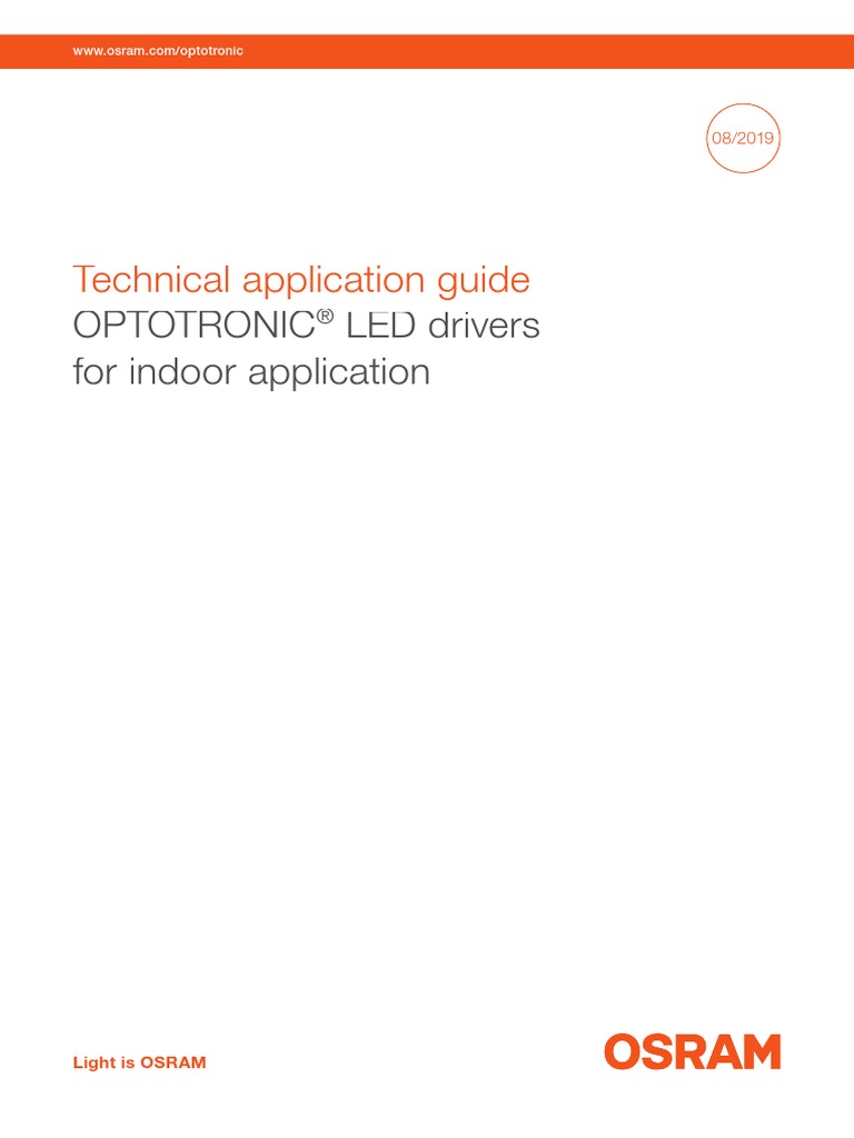 Technical Application Guide Optotronic Led Drivers For Indoor Applications GB | PDF | Lighting ...