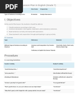 4 Types of Sentences Lesson Plan | PDF | Question | Sentence (Linguistics)