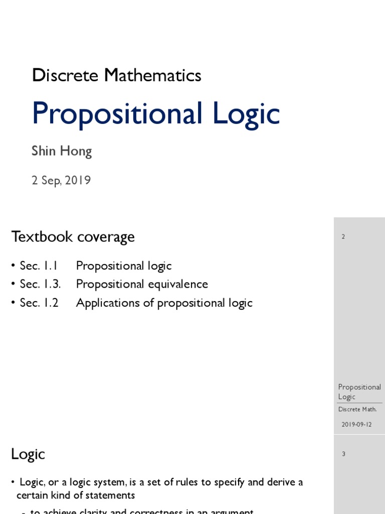 PropLogDiscMath | PDF | Proposition | Logic