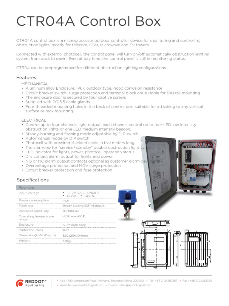 CTR04A Control Box: Features | PDF | Home & Garden | Computers