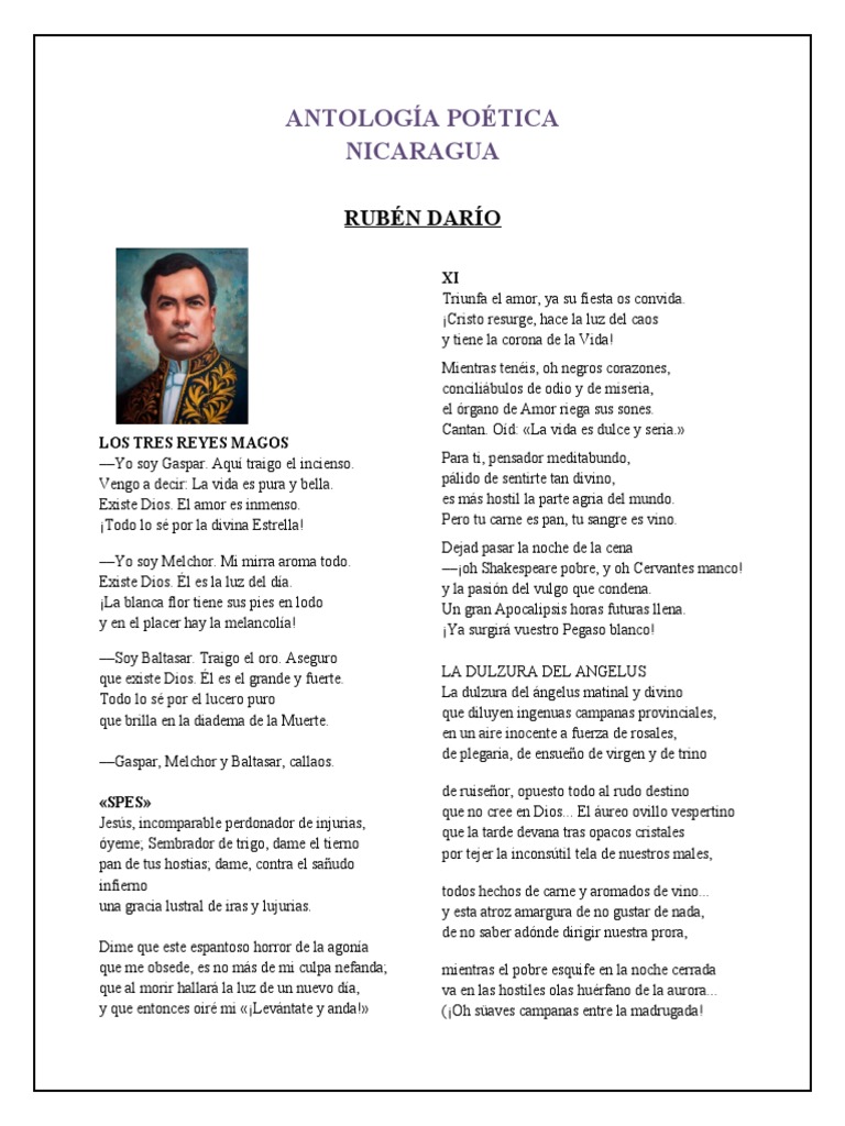 Antología Poética de Nicaragua | PDF | Amor | Poesía
