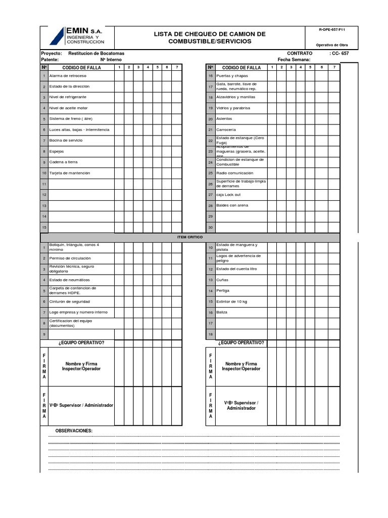 Todos Los Check List Teniente | PDF | Vehículos de ruedas | Bienes ...