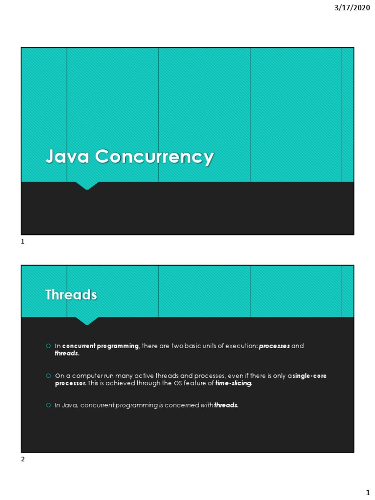 Java Concurrency: Threads | PDF | Process (Computing) | Thread (Computing)