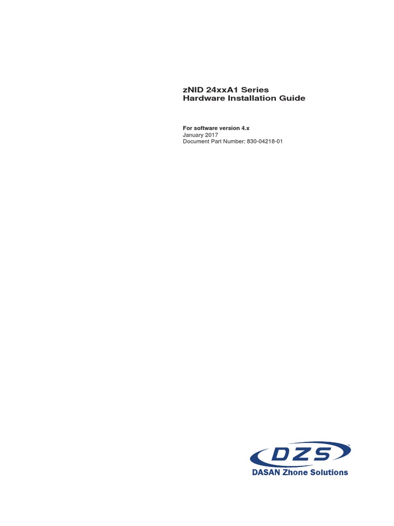 User Manual - zNID 2424A1 PDF | PDF | Optical Fiber | Computer Network