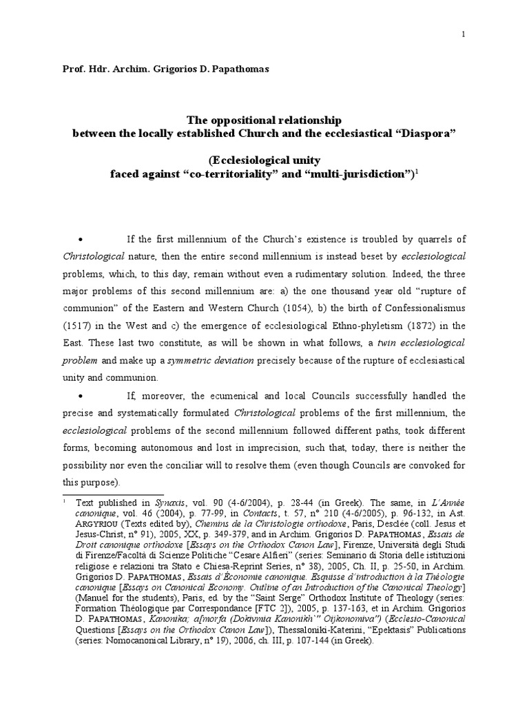 25 The Oppositional Relationship Between | PDF | Ecclesiology | Eastern ...