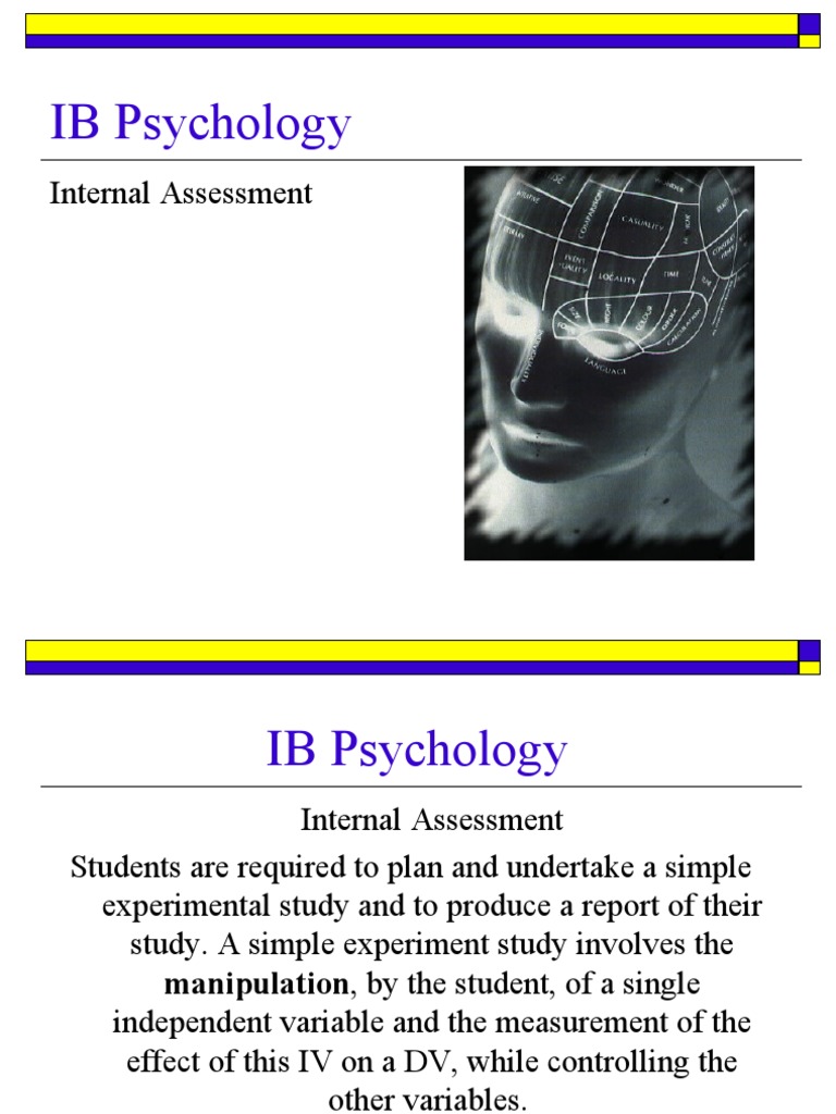 IB Psychology IA Guidelines and Steps | PDF | Research Design | Experiment
