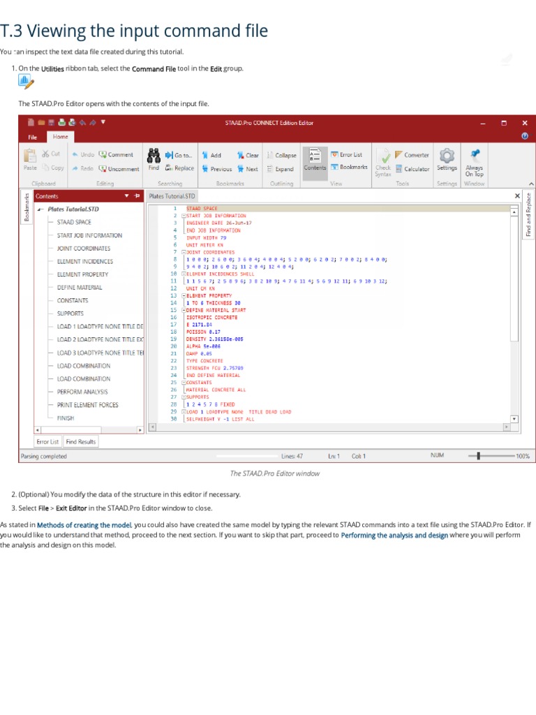 T.3 Viewing The Input Command File | PDF