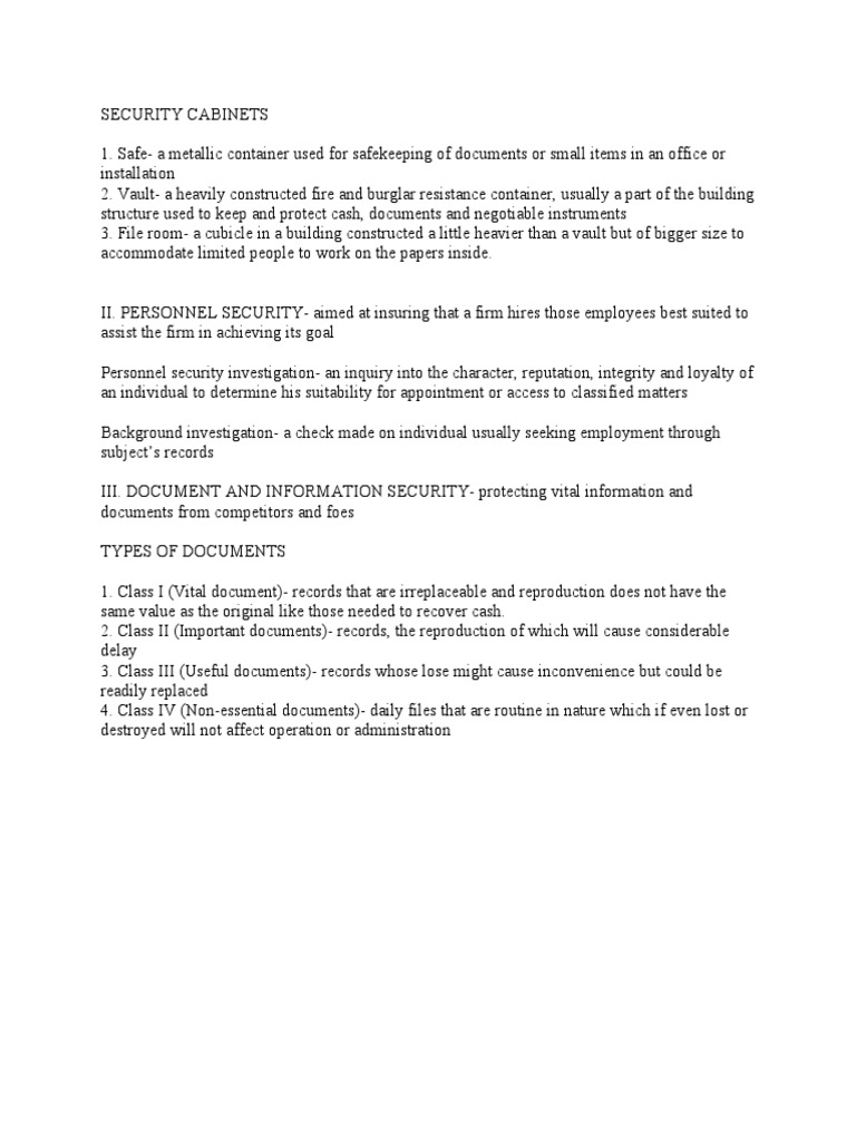 Security Cabinets | PDF