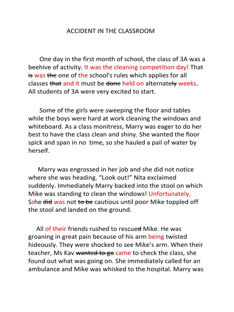 Felicia - ACCIDENT IN THE CLASSROOM | PDF