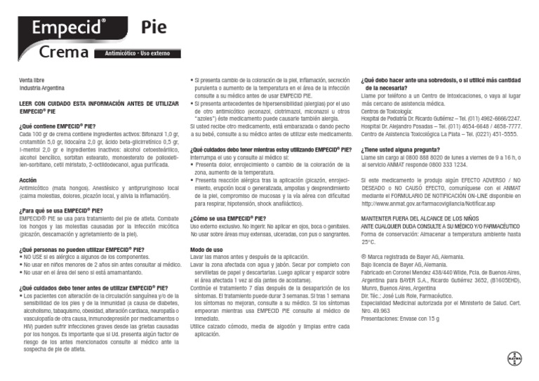Empecid Pie | PDF | Rtt | Especialidades Medicas