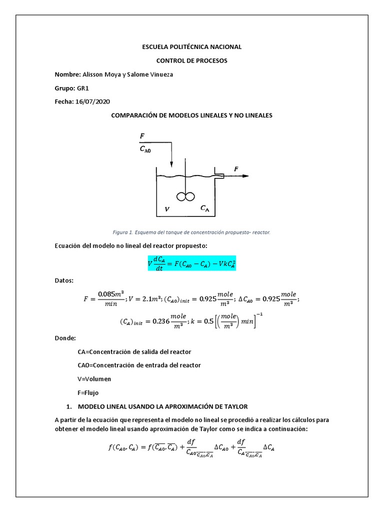 Comparacion Modelos Lineal No Lineal PDF | PDF | Sistema no lineal ...