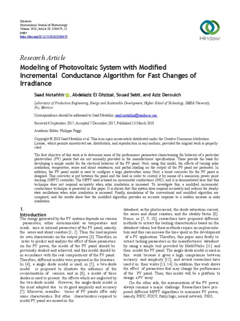 Boost Converter Design For MPPT Solar PV System | PDF | Photovoltaics ...