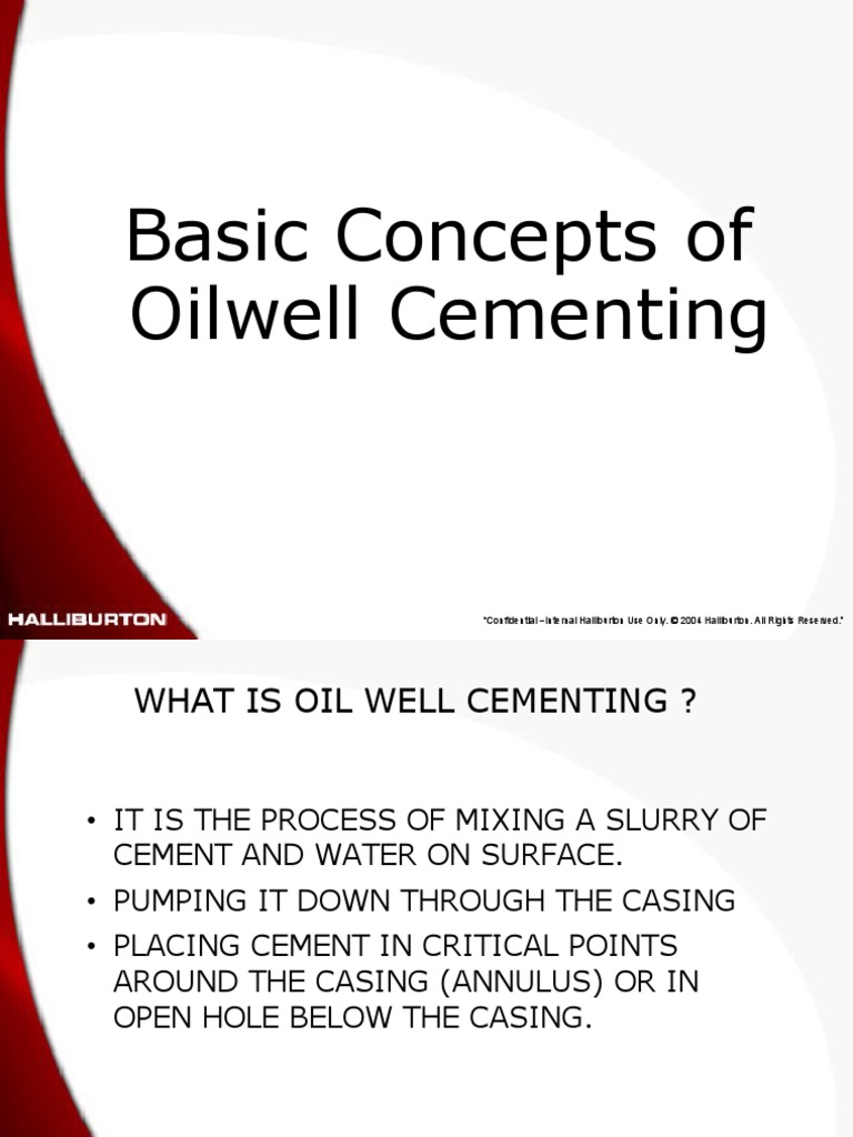 Basic Concepts of Cementing | PDF | Casing (Borehole) | Chemical Engineering